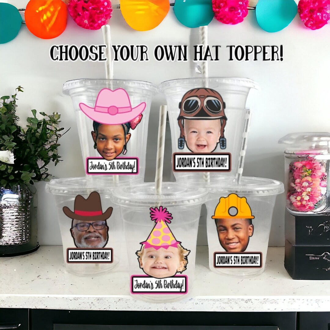 Custom Face Party Cups, Personalized Party Cups - Etsy