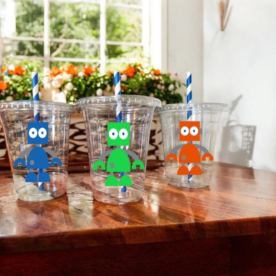 Robot Themed Party Cups - Etsy