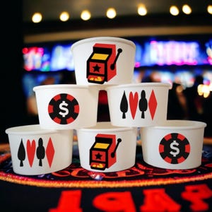 Personalized Poker Night Themed Party Cups With Straws and Lids ...