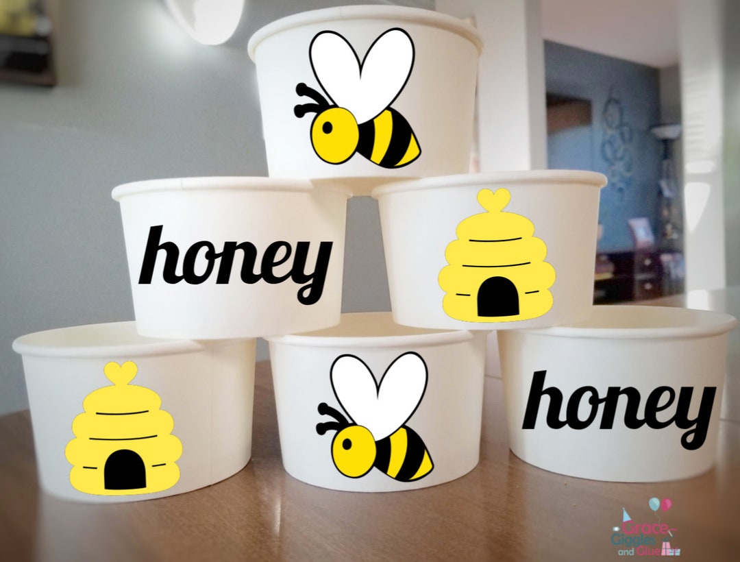 Bee Themed Snack Cups Bee Party Favors - Etsy