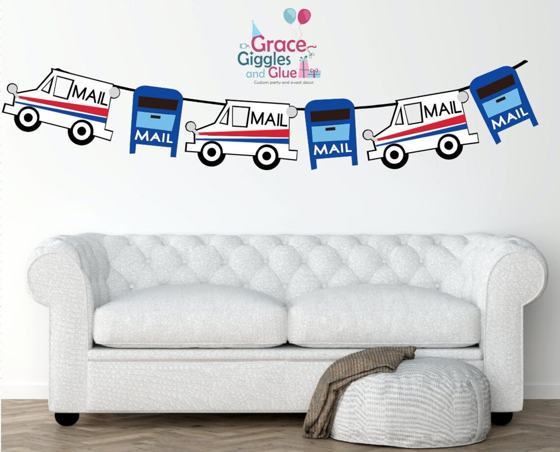 Custom Mailman Banner Mail Truck Garland - Etsy
