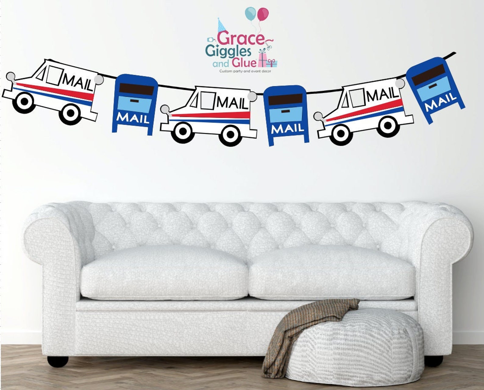 Custom Mailman Banner Mail Truck Garland - Etsy