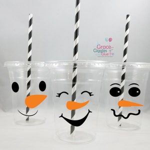 Snowman Themed Party Cups - Etsy