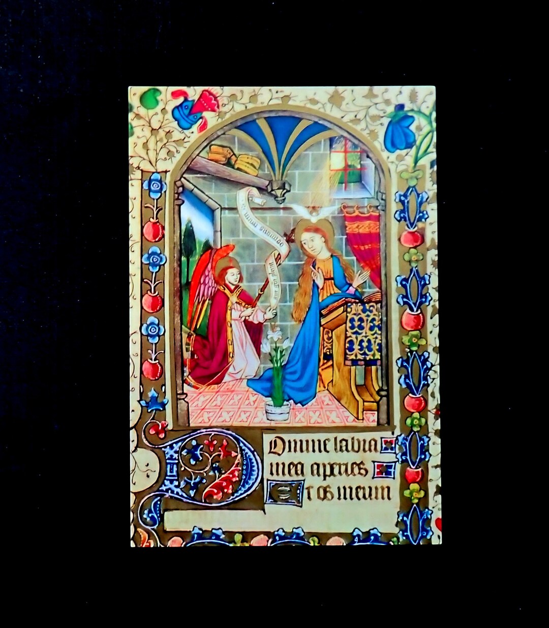 Single Postcard - the Annunciation - Latin Inscription - French ...