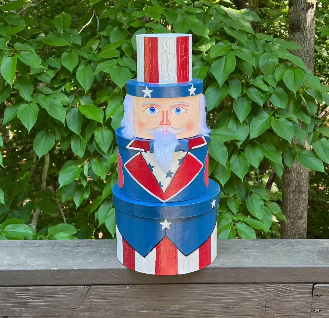 Stars & Stripes Nested Round Boxes – Shaker Box - Red, White, and Blue ...