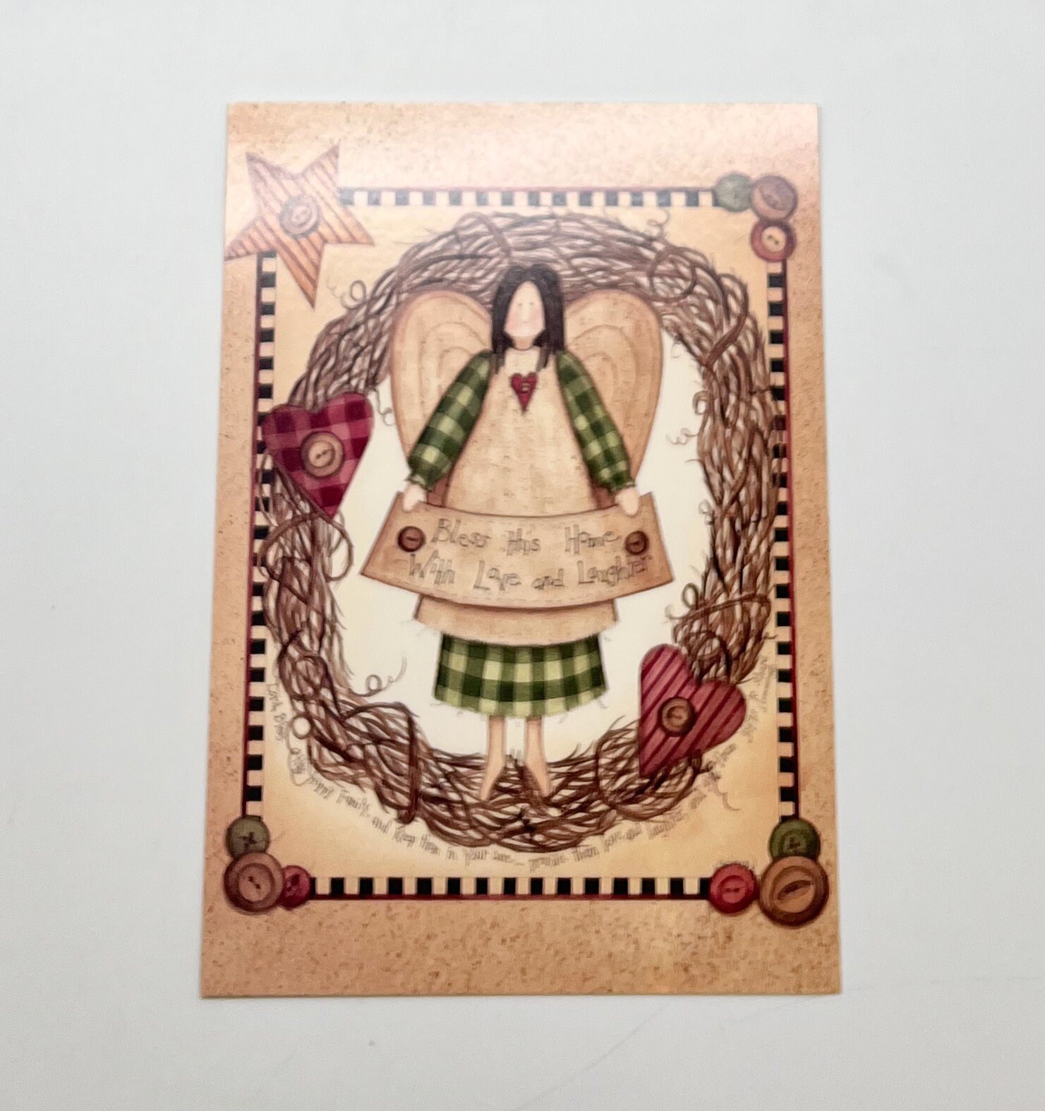 Angel Wreath Artist Linda Spivey Set of 6 Cards Crown - Etsy