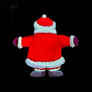 Santa Claus Gift Card Holder Santa Holds Gift Card Behind His Back ...