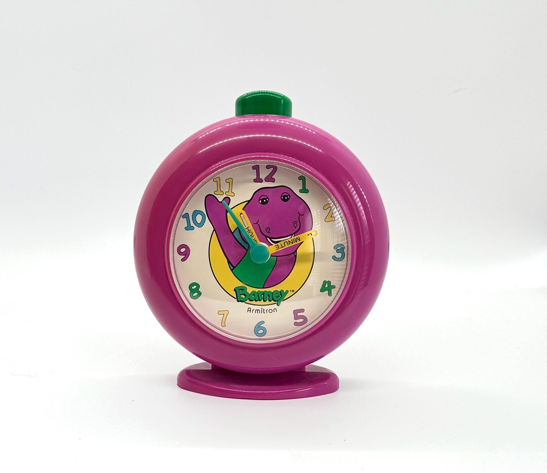 Barney Alarm Clock – Armitron – Uses 1 AA Battery – Vintage 1993 ...