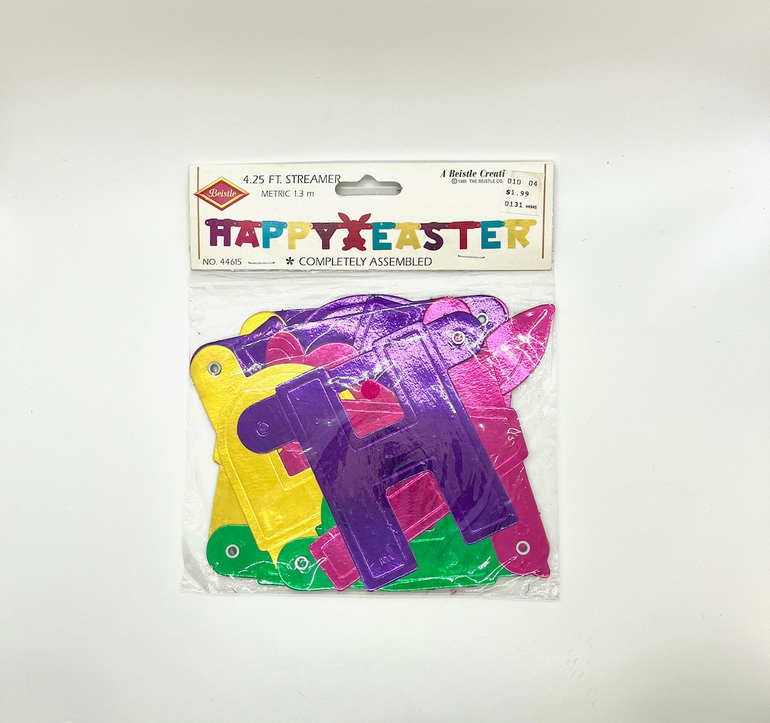 Happy Easter Streamer/banner/sign - Completely Assembled - 4.25 Feet ...