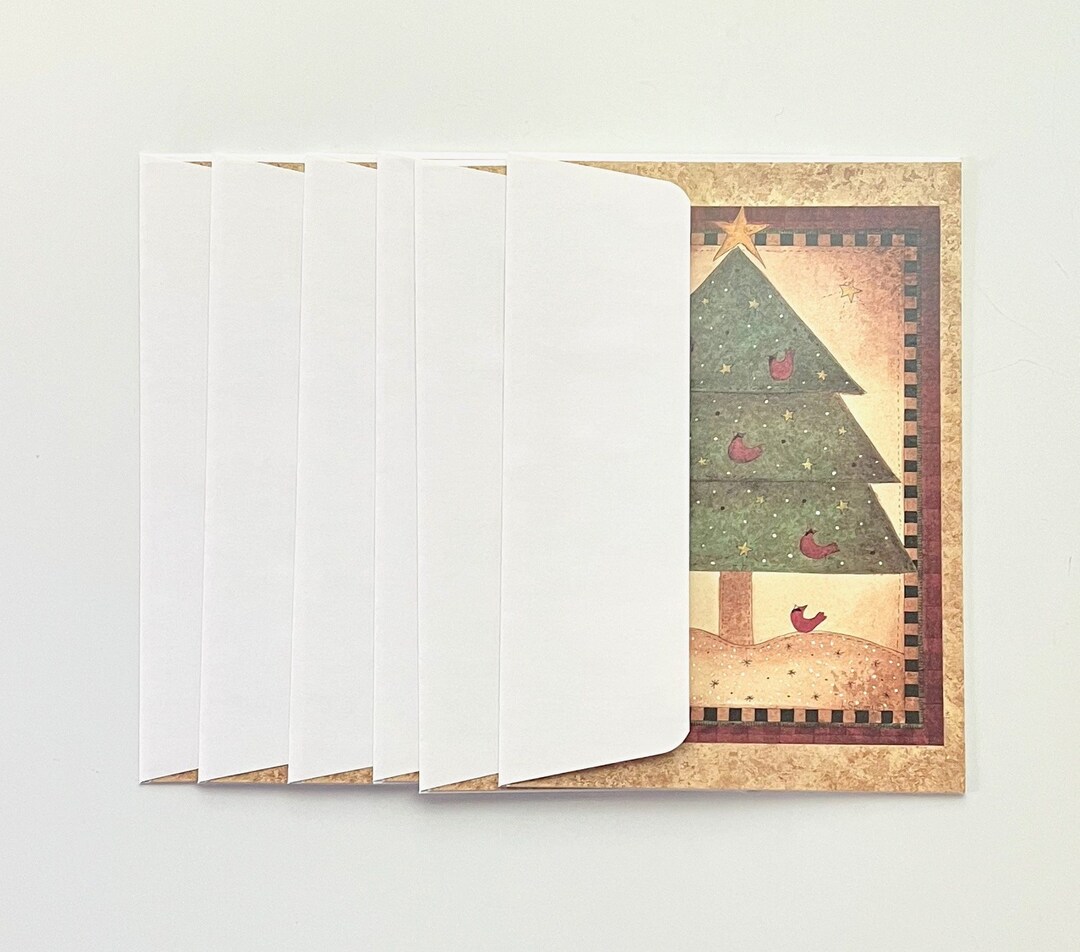 Set of 6 - Birds and Christmas Tree - Artist Linda Spivey - Crown Point ...