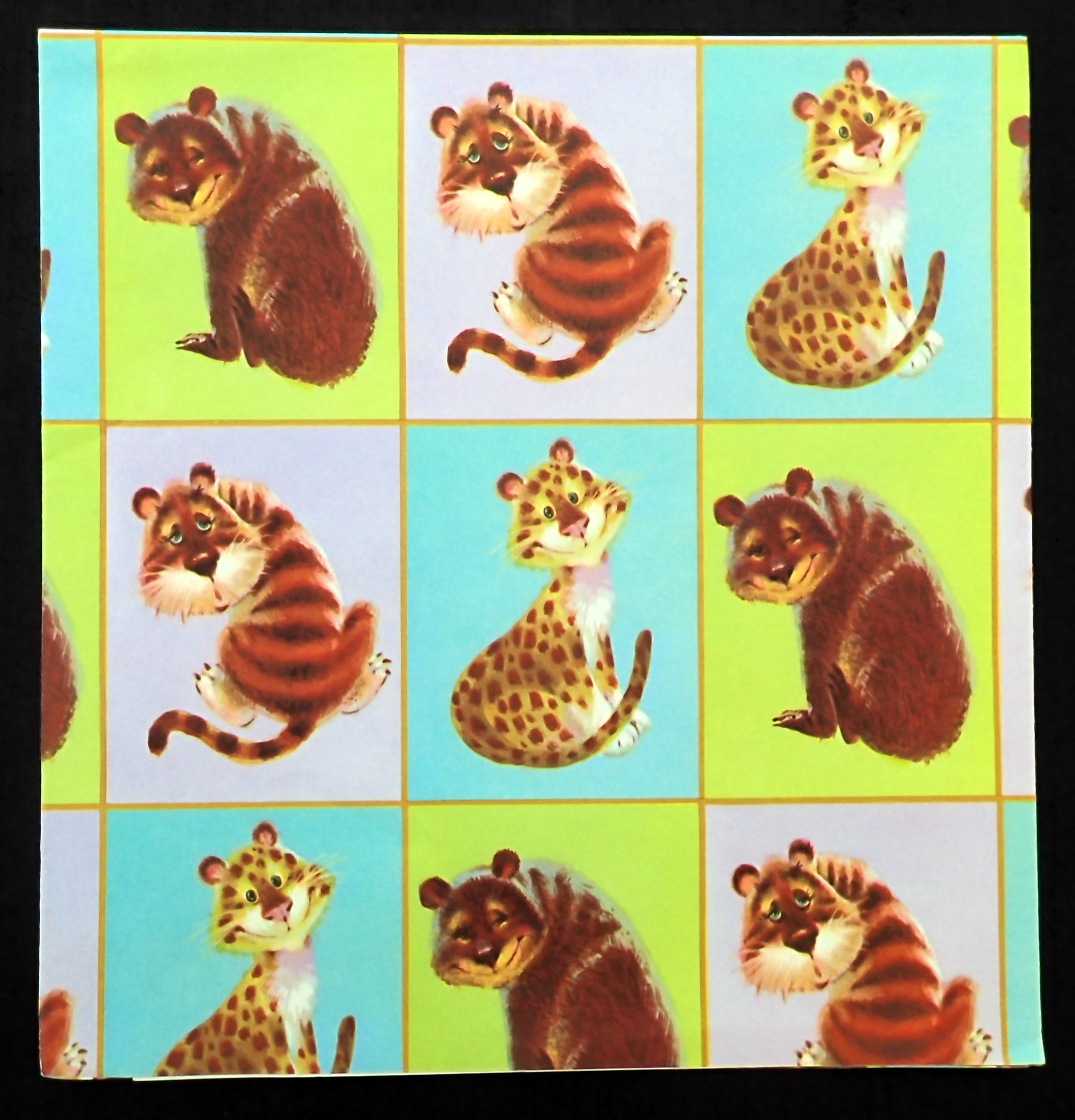 Playful Cats & Bear Wrapping Paper American Greetings | Etsy