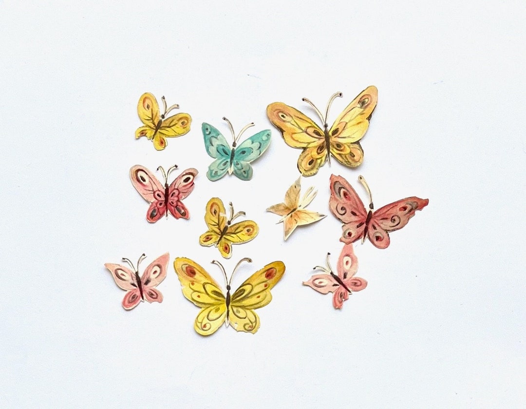 Vintage Butterfly Ephemera: Hand-cut Paper Butterflies, Set of 10 - Etsy