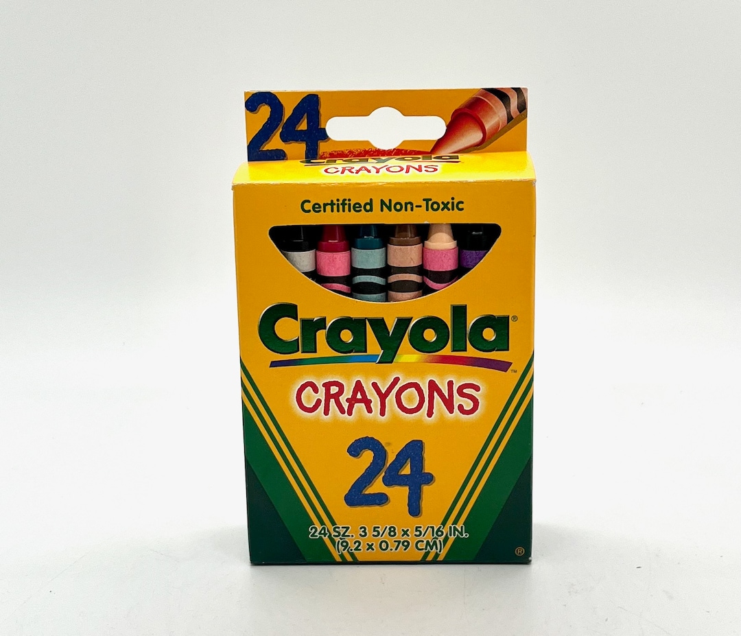 Authentic Crayola Crayons 24 Crayons Box Standard 3 5/8-inch X 5/16 ...