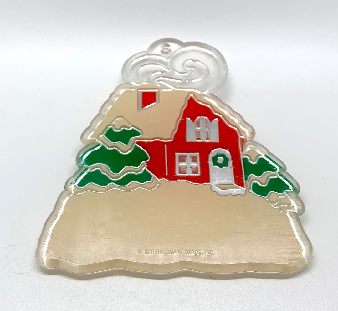 Vintage 1981 Hallmark Cottage Christmas Ornament: Snow Covered Roof - Etsy