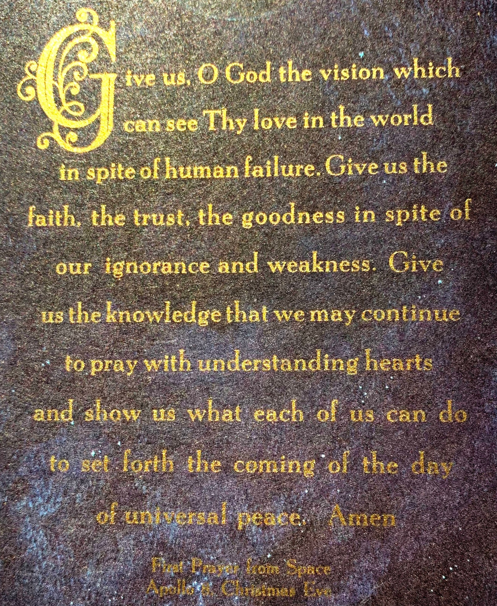 Apollo 8 Christmas Card First Prayer From Space Christmas | Etsy