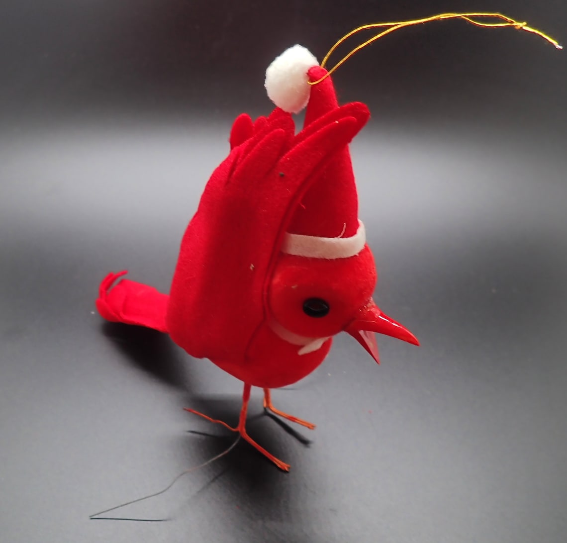 Red Bird Christmas Ornament - Holiday Decor - Christmas Tree Decoration ...