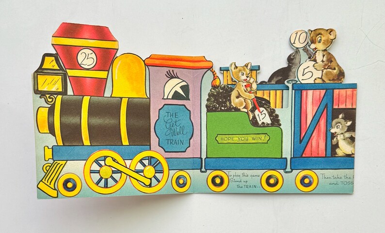 Retro Cheerful Train Get-well Card - Nostalgic Well Wishes – Vintage ...