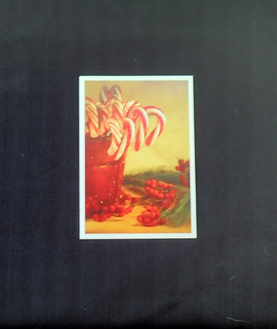 Bucket of Candy Canes Holiday Greeting Card Holiday Season | Etsy