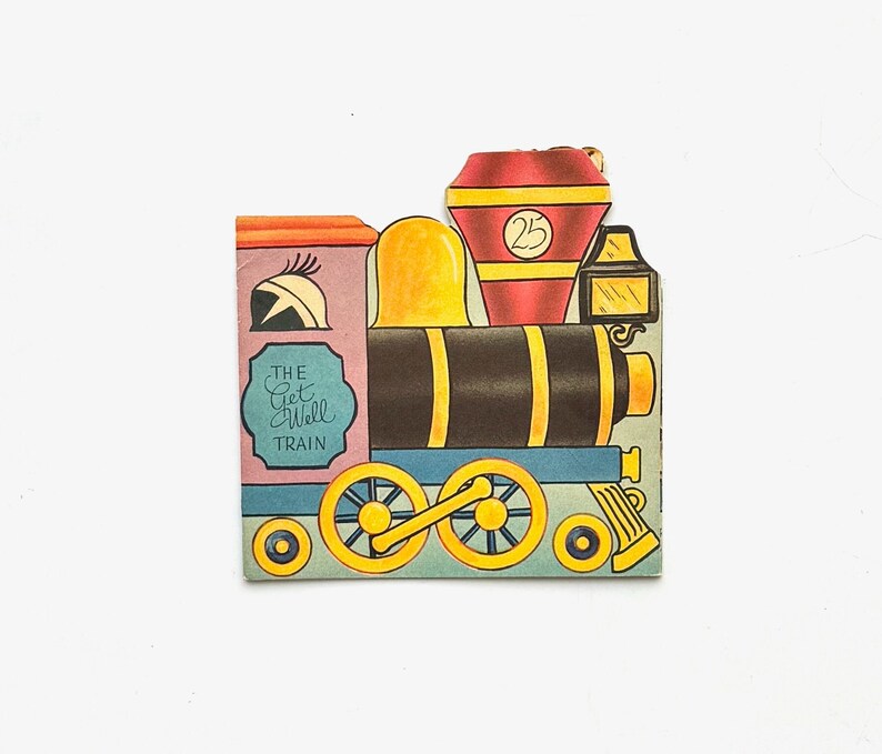 Retro Cheerful Train Get-well Card - Nostalgic Well Wishes – Vintage ...