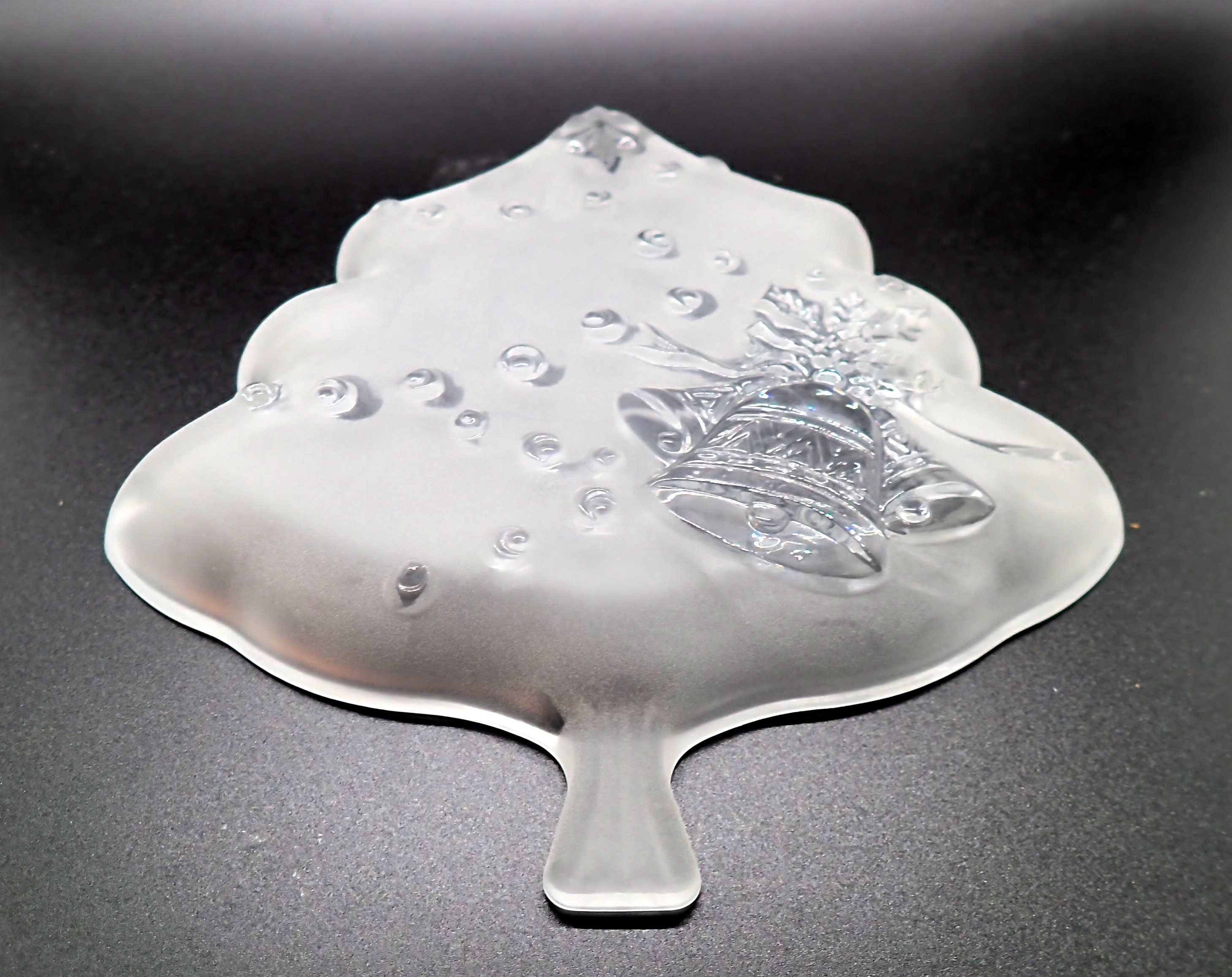 Frosted Christmas Tree Plate 7 1/2 Frosted - Etsy