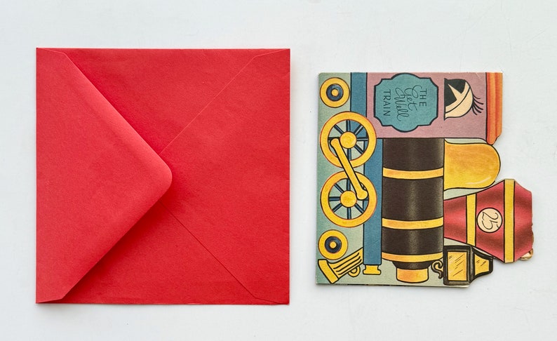 Retro Cheerful Train Get-well Card - Nostalgic Well Wishes – Vintage ...