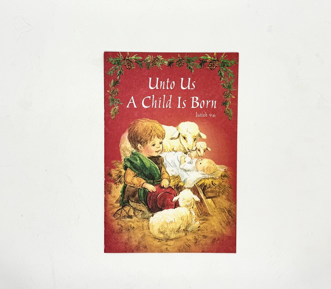 Single Card unto Us a Child is Born Christmas Card Guideposts Greetings ...