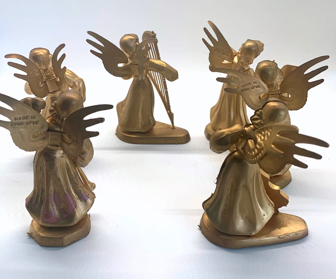 Six Piece Musical Angel Set Cherubim Ensemble Light Weight | Etsy