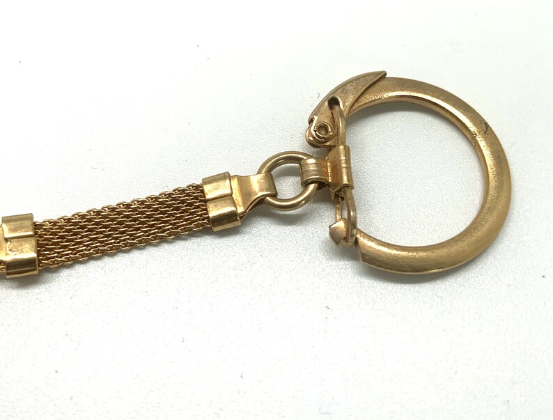 Reddish Orange Prism Key Chain - Golden Filigree and Bead Accents ...