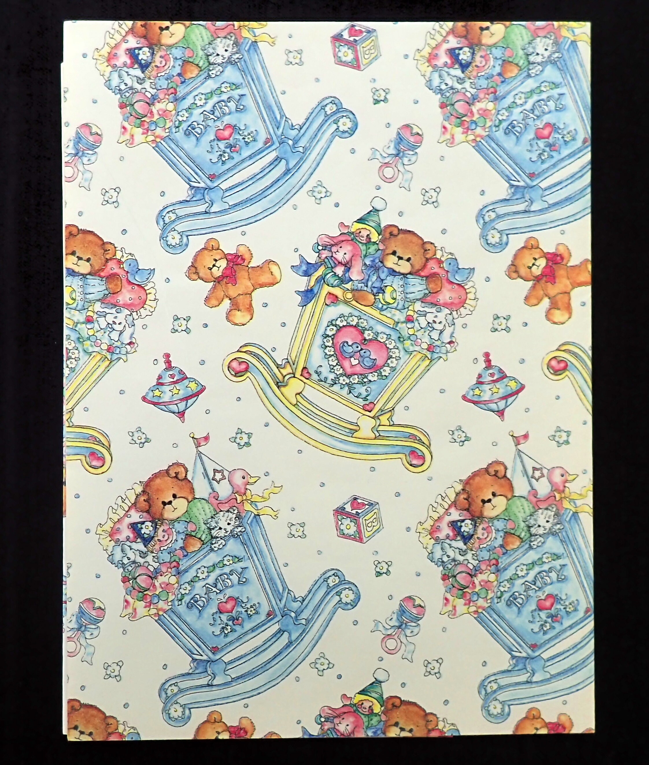 Baby Shower or General Use Gift Wrap Teddy Bear and Toys in - Etsy