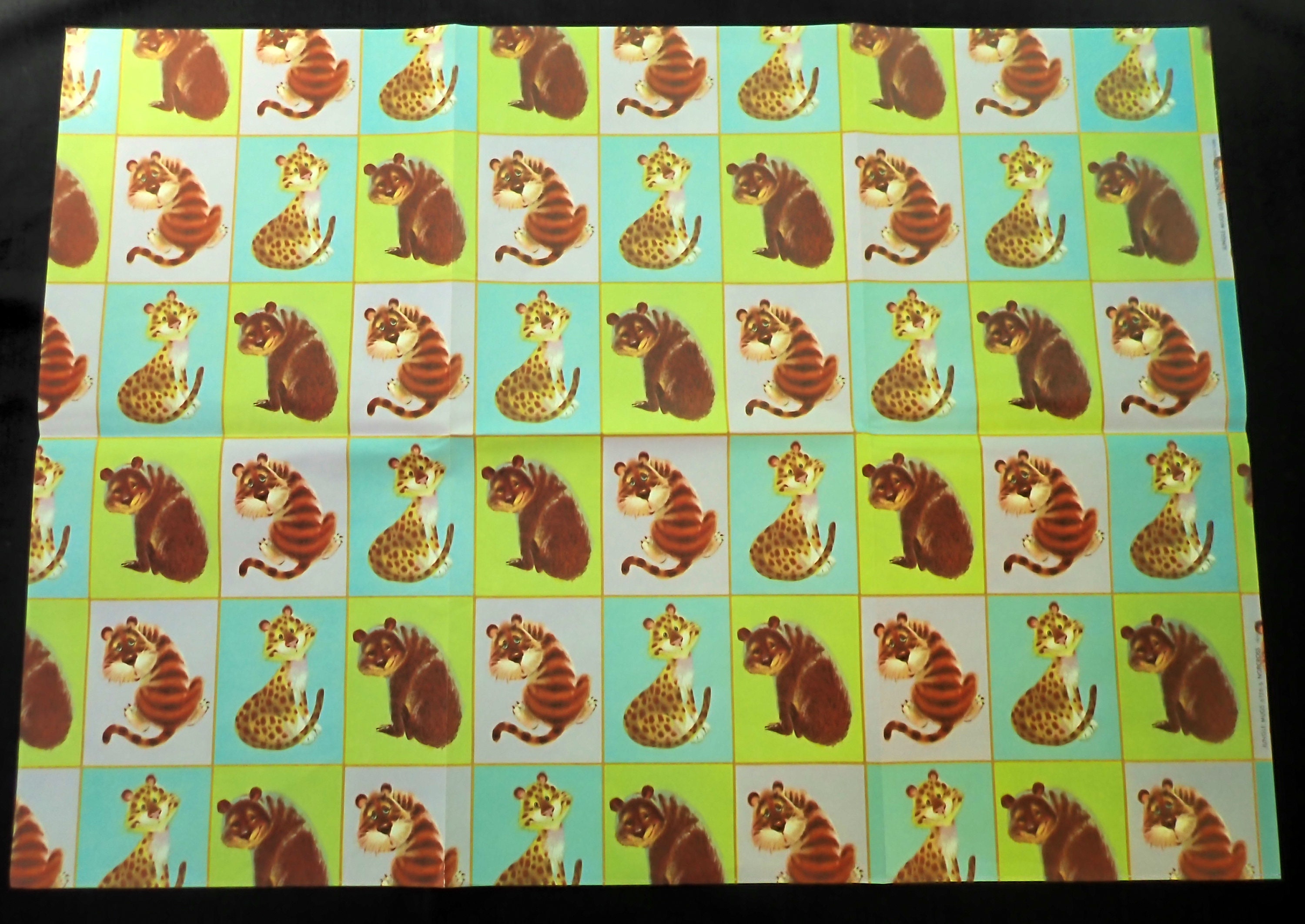 Playful Cats & Bear Wrapping Paper American Greetings | Etsy