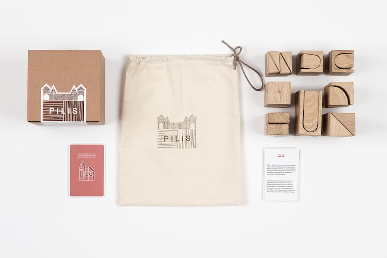 Wooden Blocks Pilis//castle;building;blocks;set;kids Toys;kindergarten ...