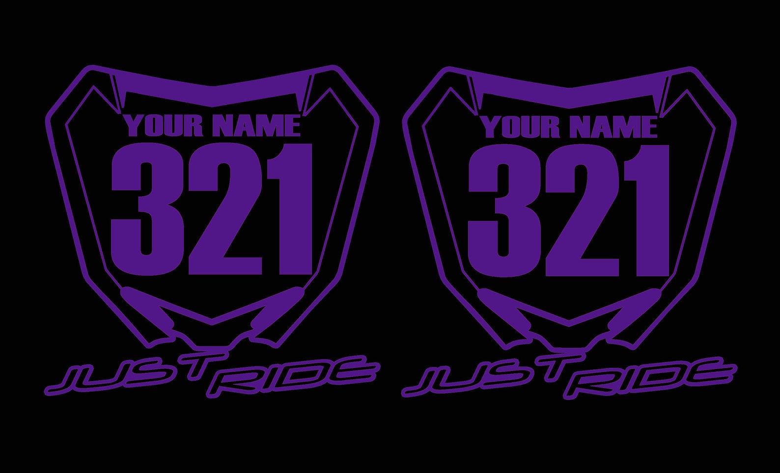 Motocross Number Plate Decal Sticker Custom Name & Number MX | Etsy