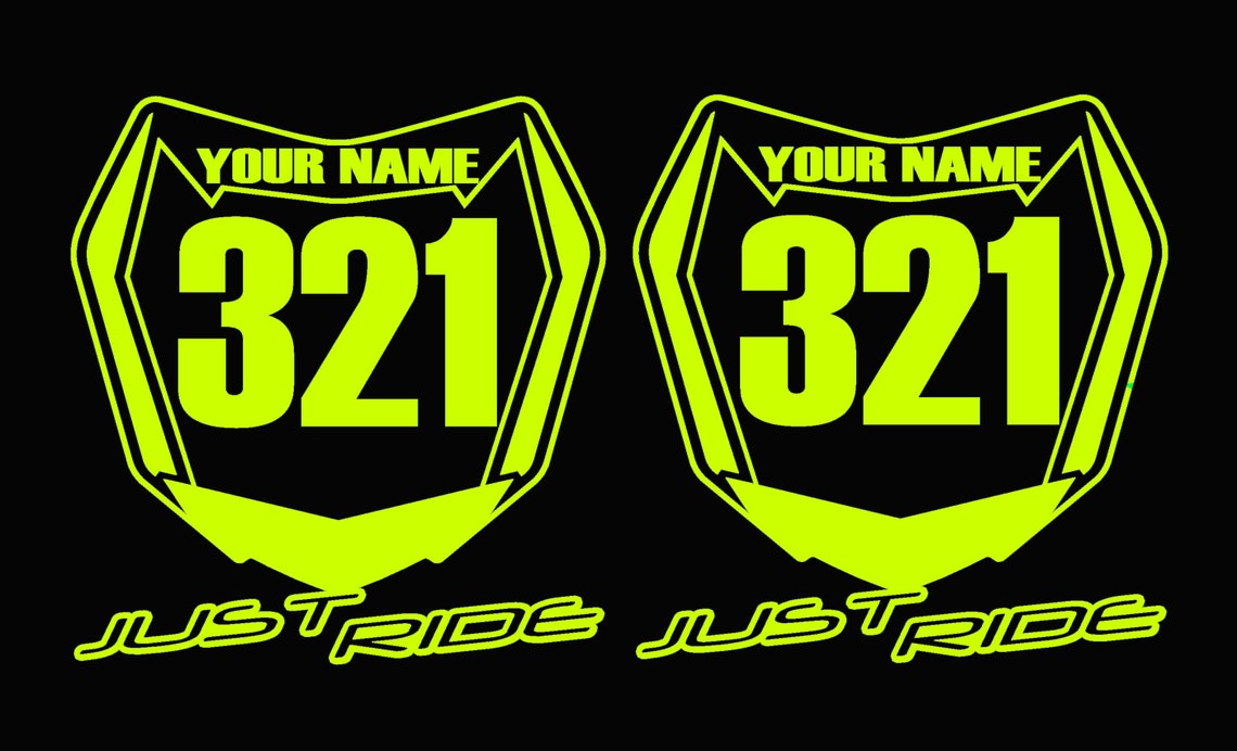 Motorcross Nummerplaat Sticker Aangepaste Naam En Nummer MX Etsy Nederland