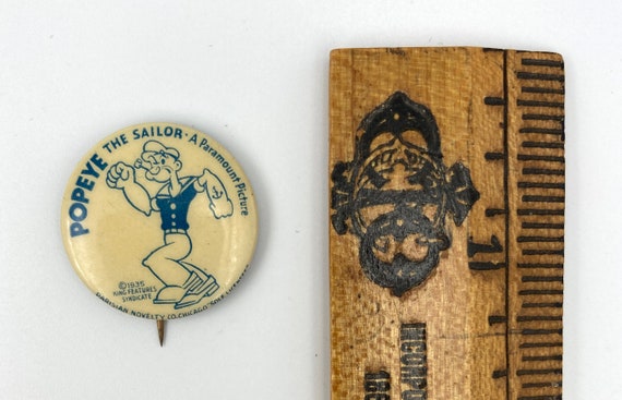 Antique Popeye Celluloid Pinback Button Paramount Pic… - Gem