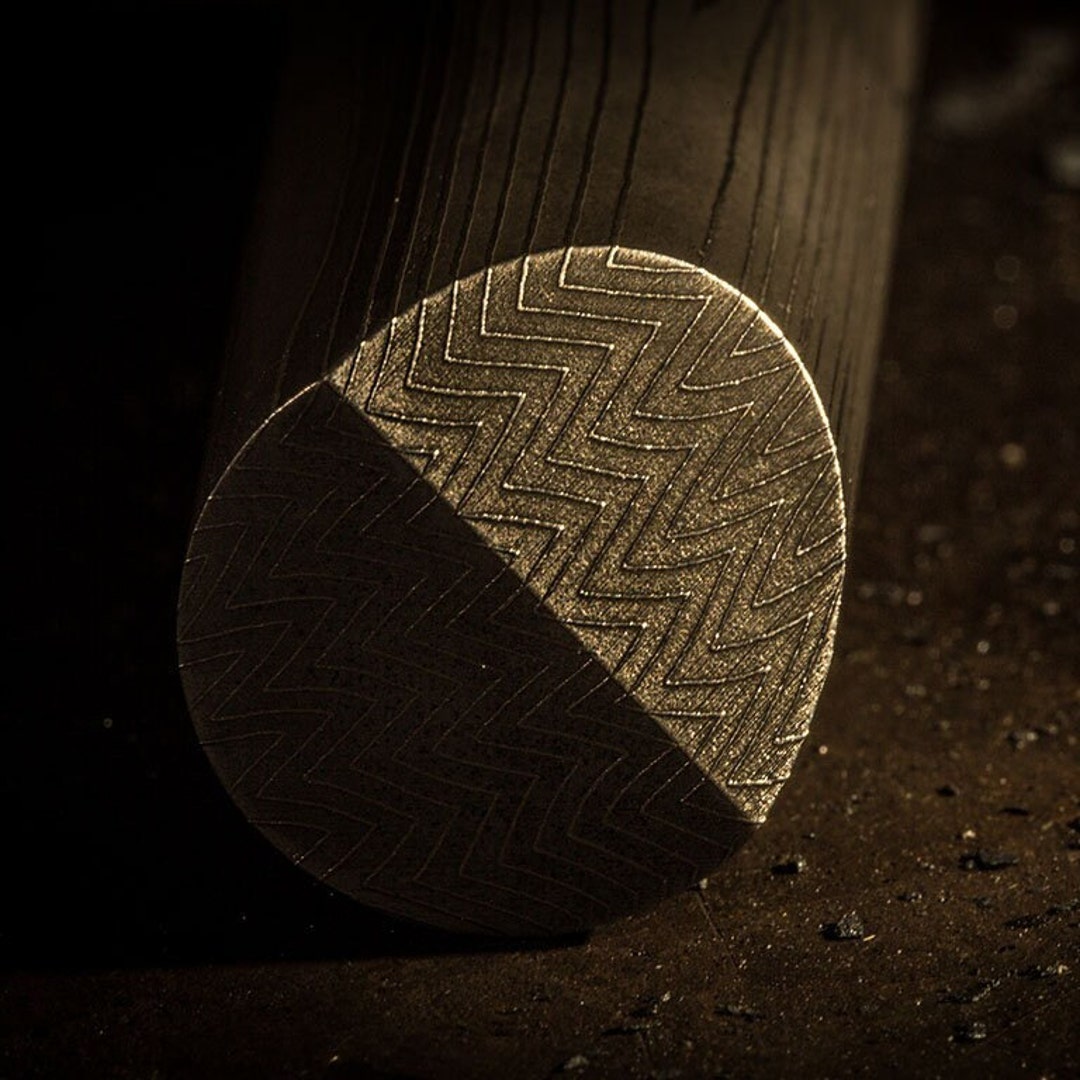 Sharktooth Pattern Stainless Damascus Rod - Etsy