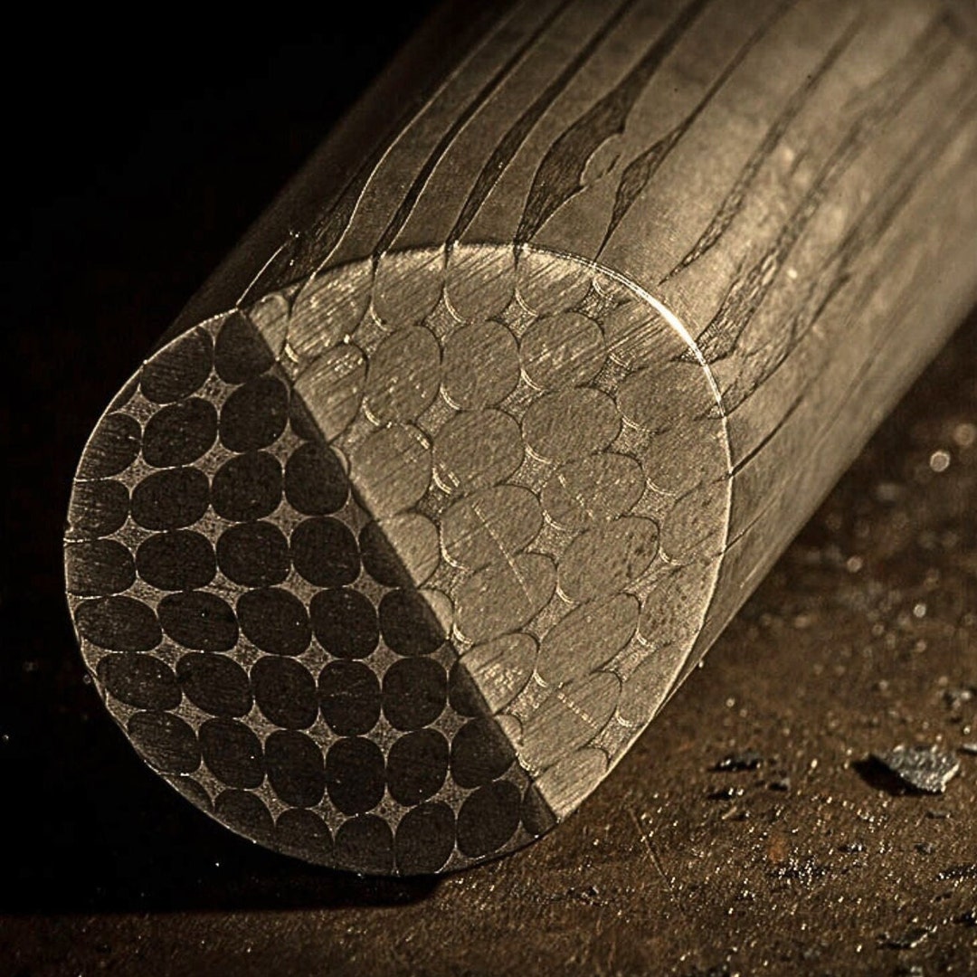 Razorwire Pattern Stainless Steel Damascus Rod - Etsy