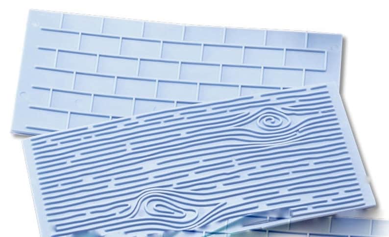 2pcs Two Pattern Embossing Mold Wall Brick Wood Grain - Etsy