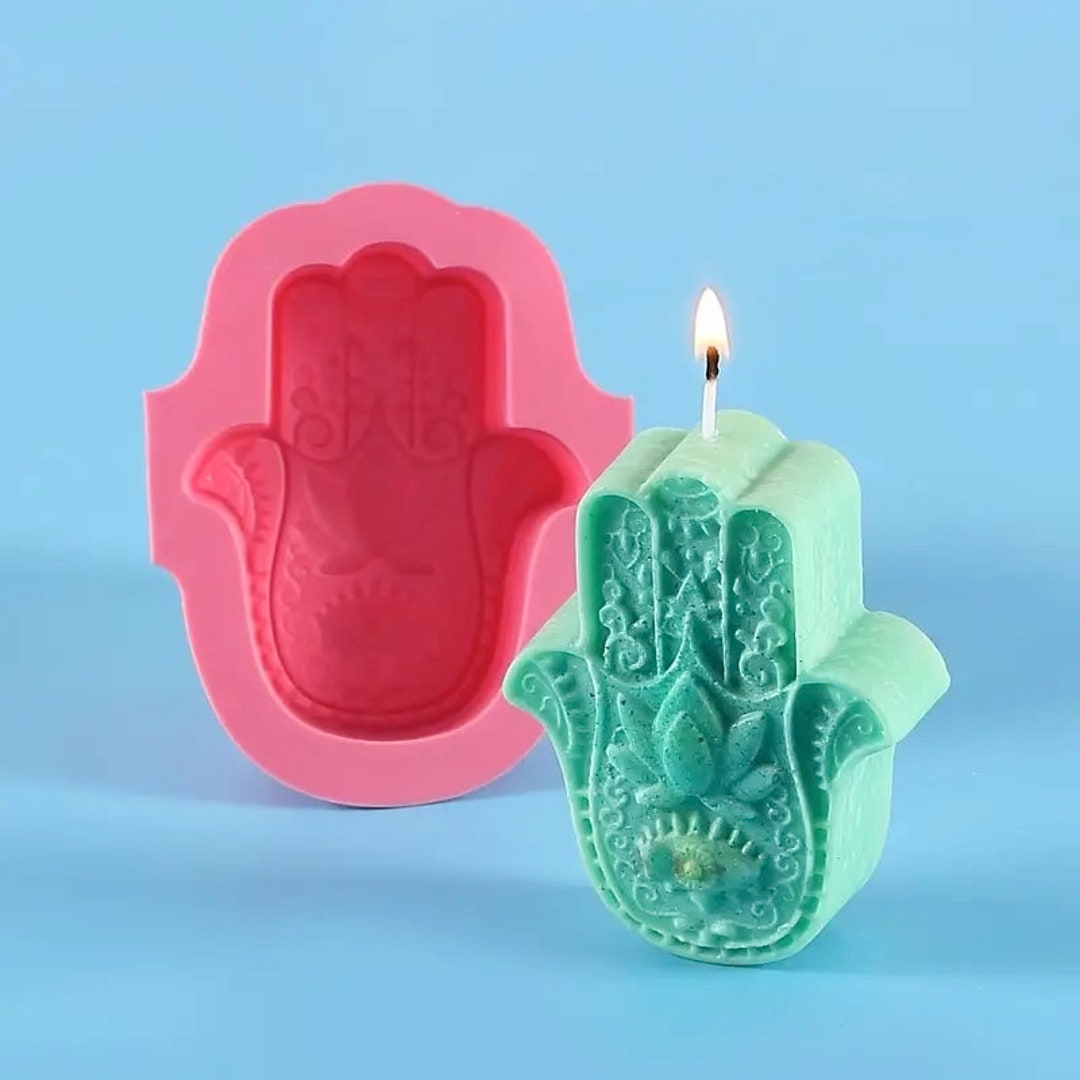 Soap NAMASTE Hand Shape Handmade Soap Candle Silicone Mold Natural ...