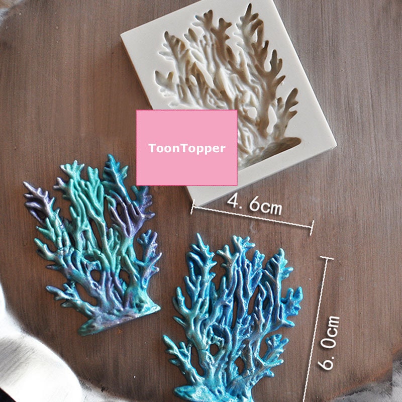 Sea Life Coral Grass Sea Silicone Mold Cake Mould Fondant Mold Sugar ...
