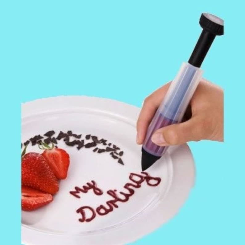 Silicone Pen for Cake Cookie Pastry Cream Icing Decorating Syringe ...