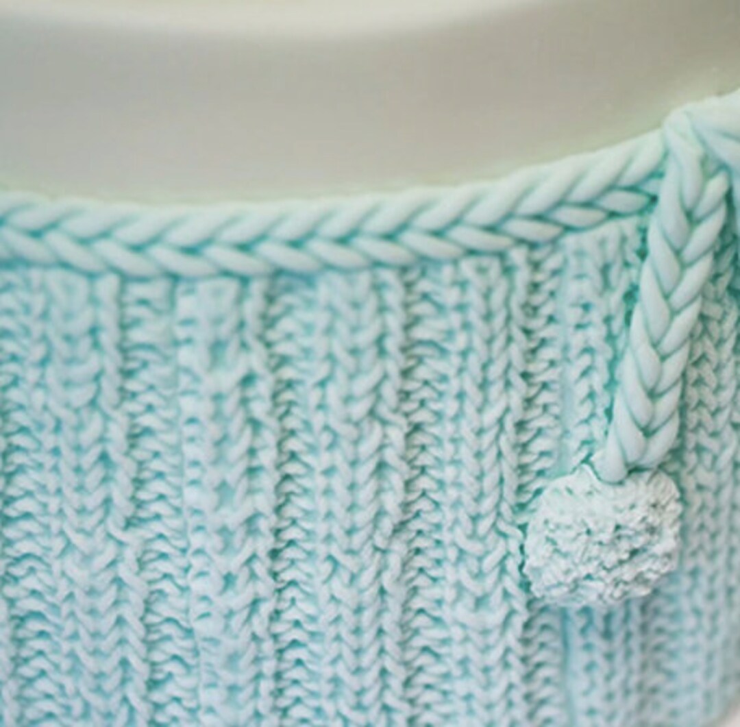 Knitting Wool Border Silicone Mold Fondant Lace Mold Cake Decorating ...