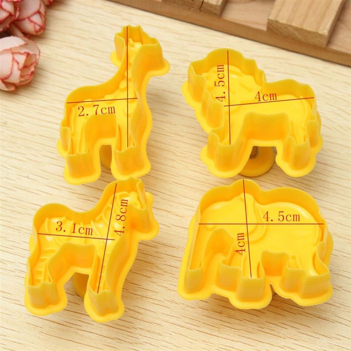 Jungle Animal Cookie Cutter 4pcs/set 3D Animal Cake Mold - Etsy