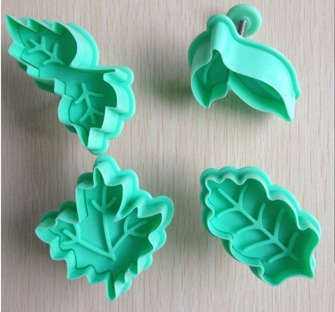 Leaves Shape Biscuit Plunger Cookie Cutter Fondant Mold Paste Sugar ...