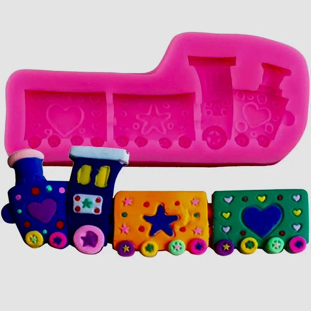 Toon Train Silicon Mold Fondant Silicone Molds Cake Sugarcraft ...