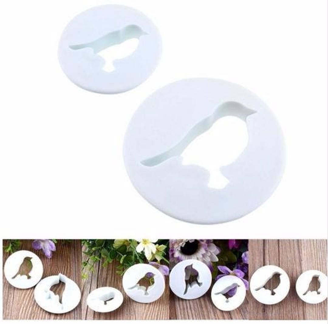 Bird Shape Plastic Cutter Cake Sugar Craft Rolled Fondant Cutter Gum ...