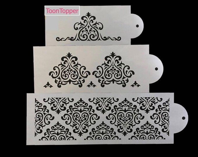 Cake Stencil Set Template Mold Biscuit Bakery Tool Fondant Cake Mould ...