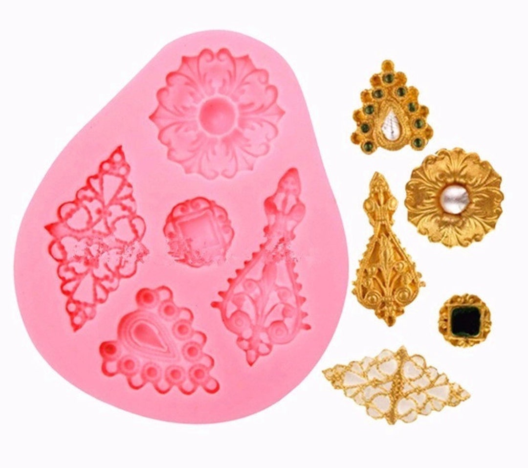 5 Shape Diamonds Cake Mold Vintage Diamond Jewelry 3D Silicone Cake ...