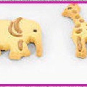 Jungle Animal Cookie Cutter 4pcs/set 3D Animal ZOO Cake Mold Vegetable ...
