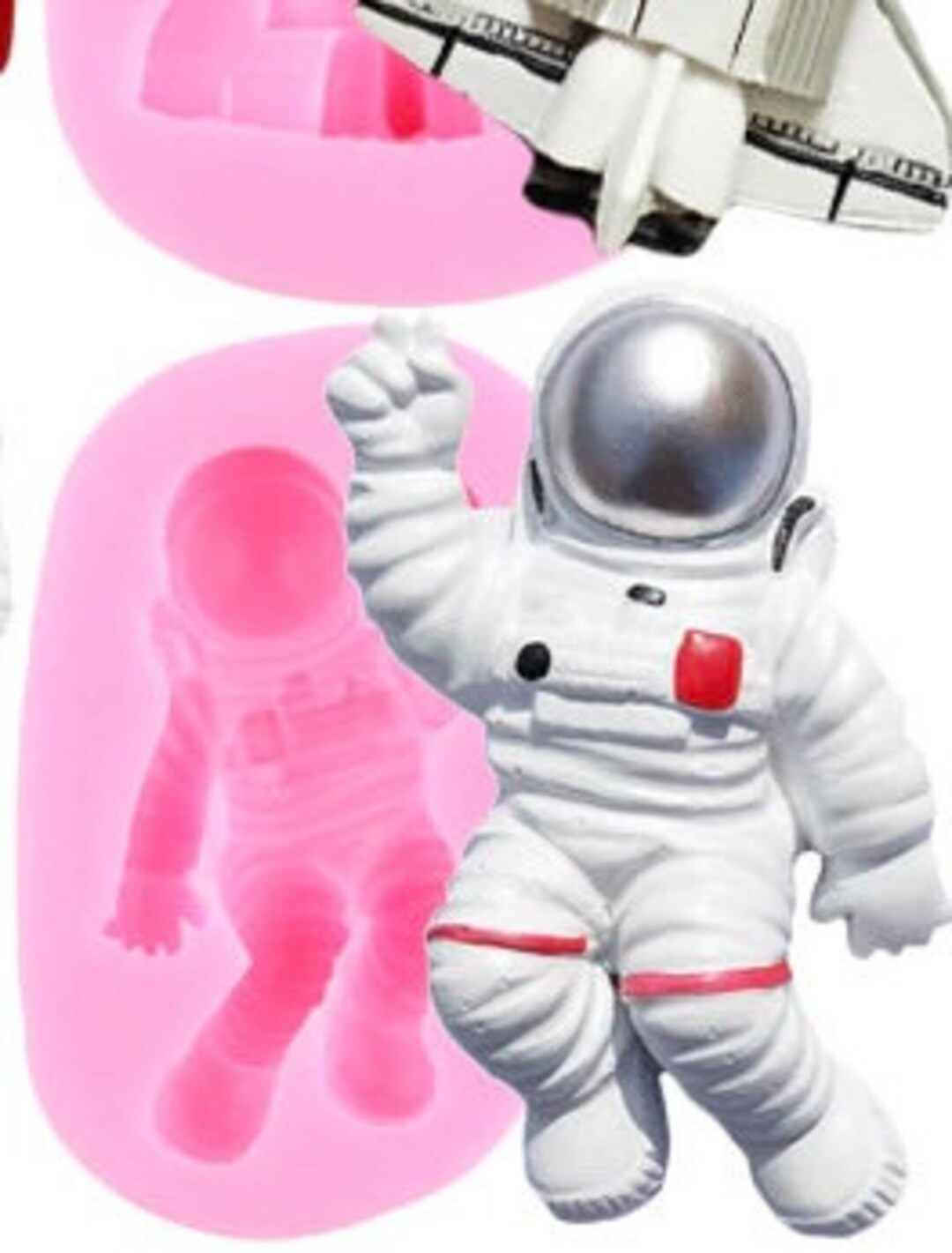 Space Right Hand Astronaut Silicone Mold Rocket Fondant Mold Chocolate ...