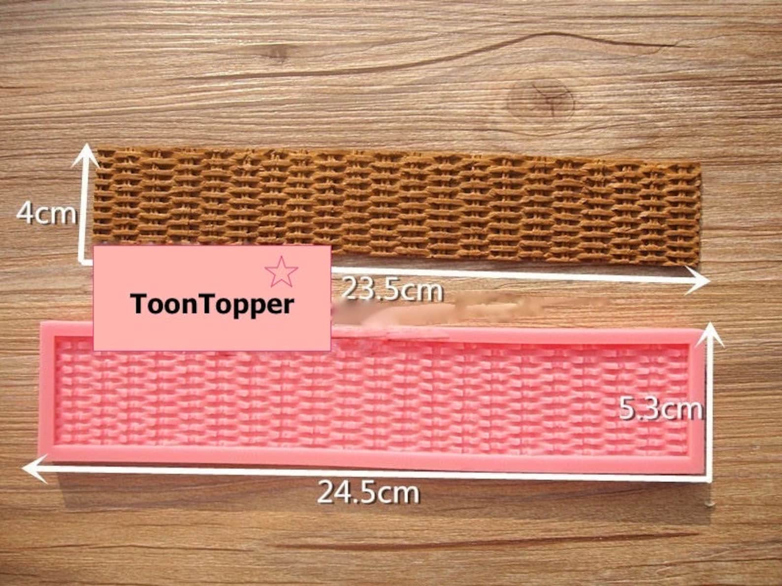 Bamboo Basket Rattan Braided Fabric Border Silicon Mold | Etsy